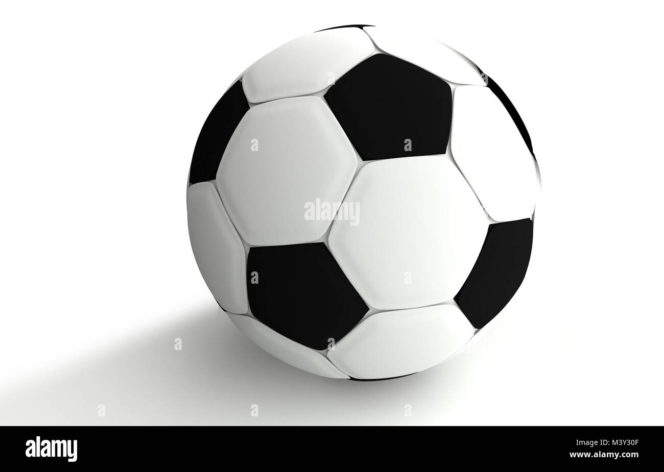 white soccer football ball 3d rendering Stock Photo - Alamy