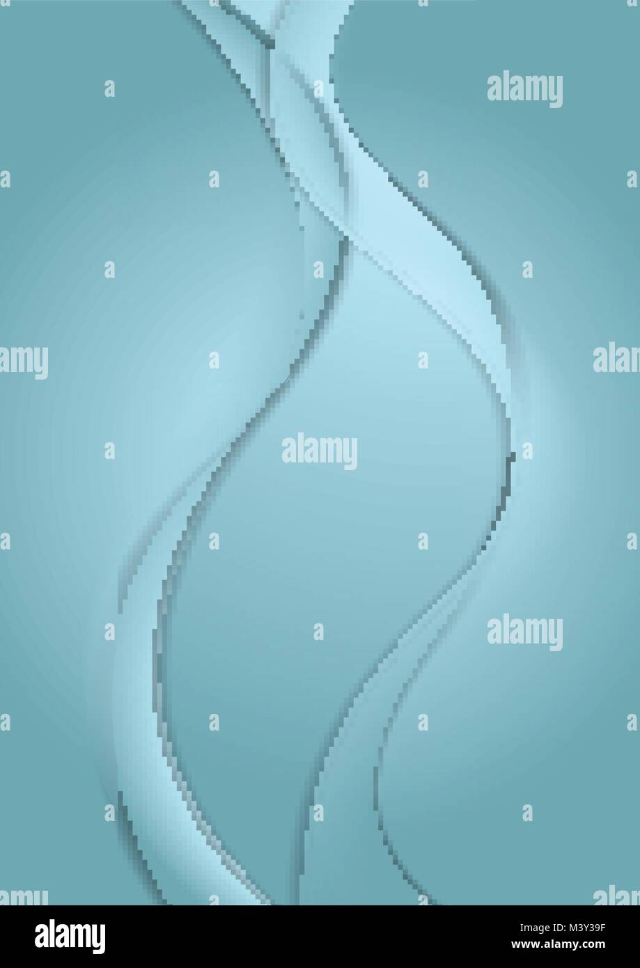 Abstract bright blue cyan vector wavy background Stock Vector Image ...