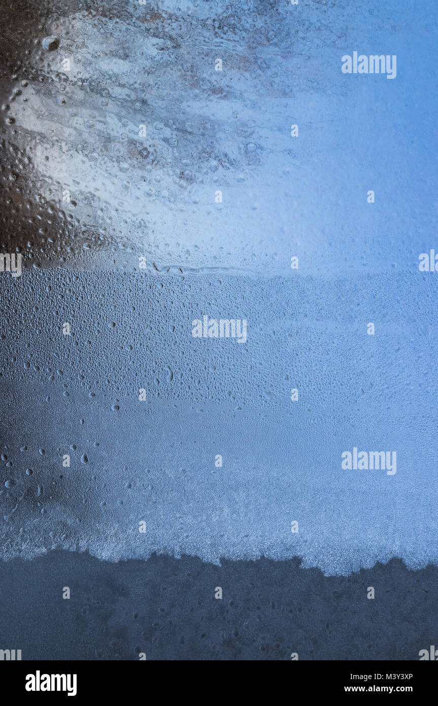 Glass with different degrees of frost. Seasonal effects Stock Photo - Alamy