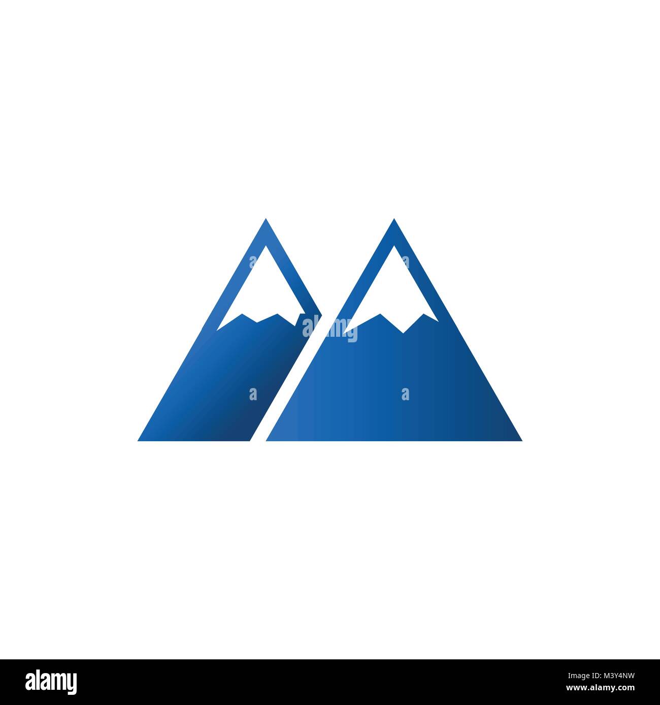 Blue Ice Mountain Shape Vector Illustration Graphic Design Stock Vector ...