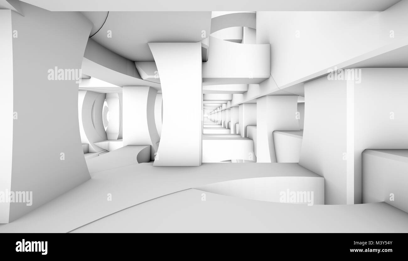 Light Abstract Modern Architecture Background 3d Rendering 3d