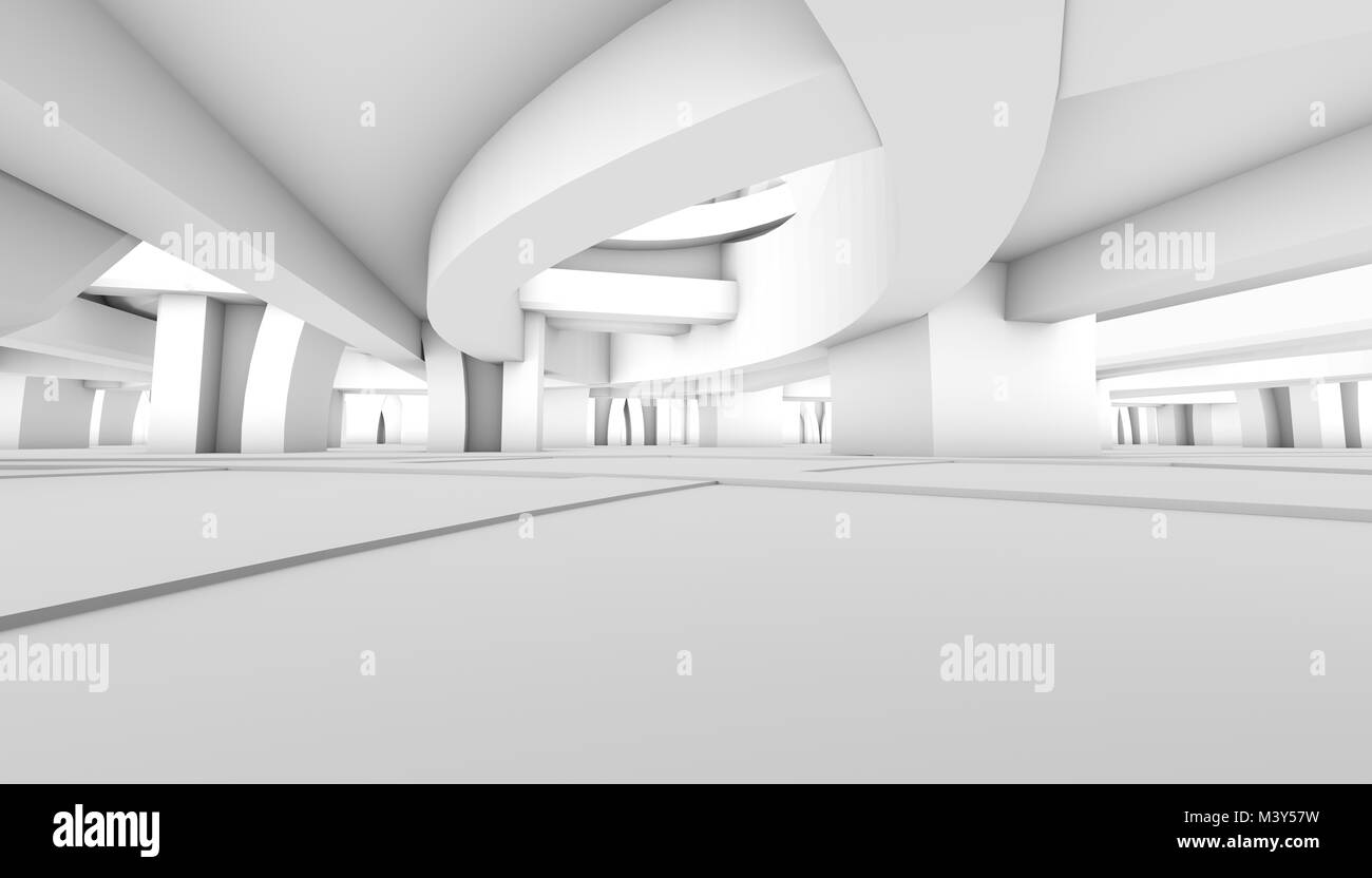 Light Abstract Modern Architecture Background 3d Rendering 3d