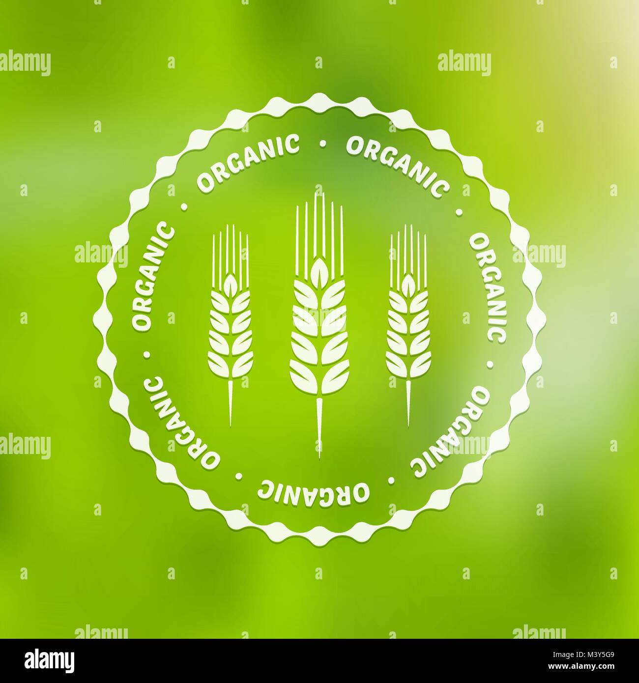 mark organic product on a blurred background Stock Vector Image & Art ...