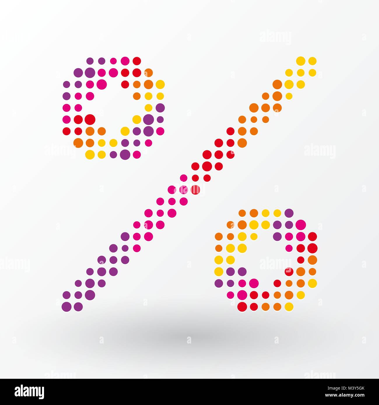 percent symbol composed of colorful dots Stock Vector Image & Art - Alamy