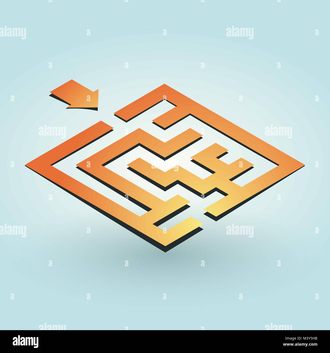 simple orange maze Stock Vector Image & Art - Alamy