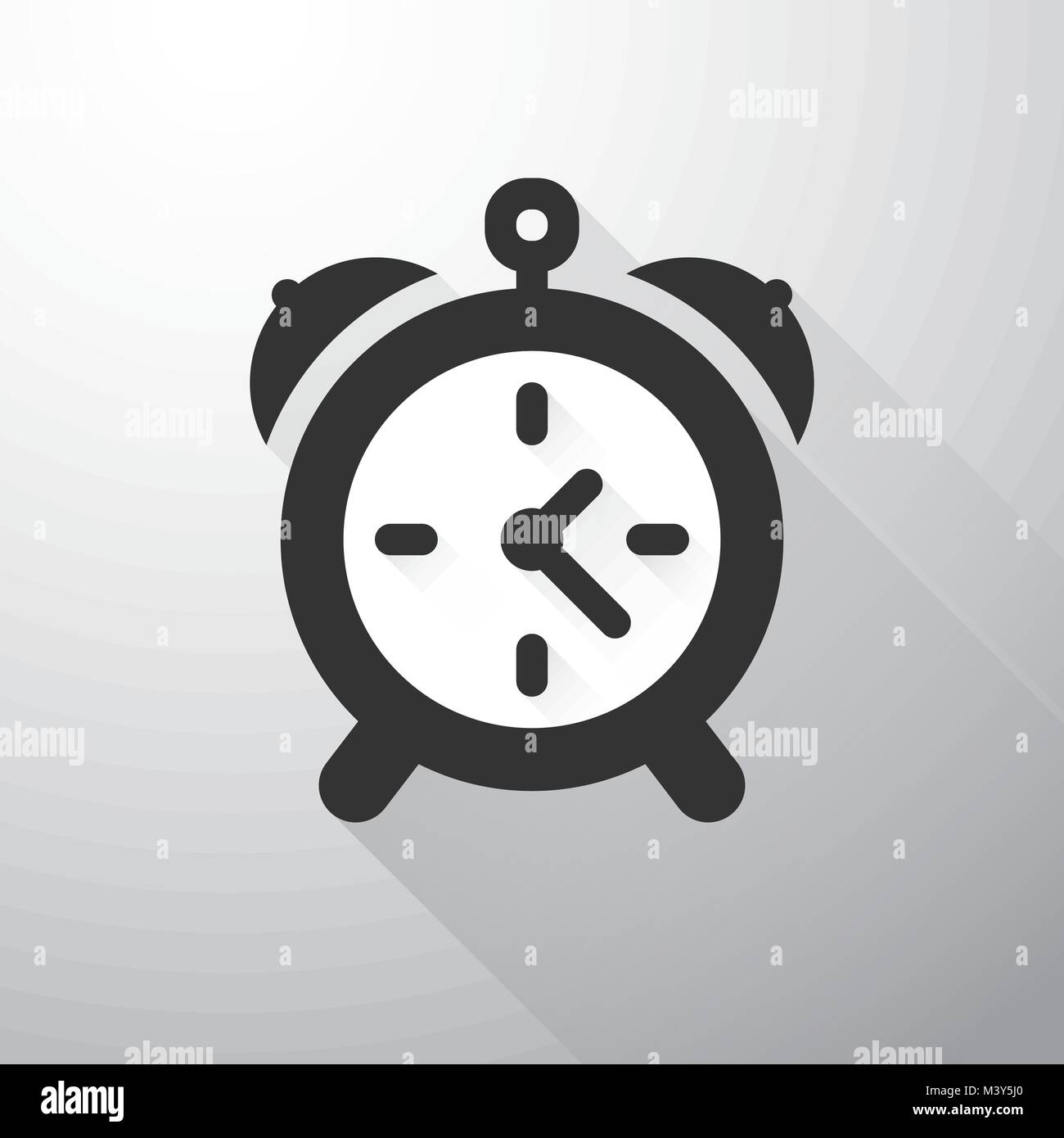 Simple alarm icon with long shadows Stock Vector Image & Art - Alamy