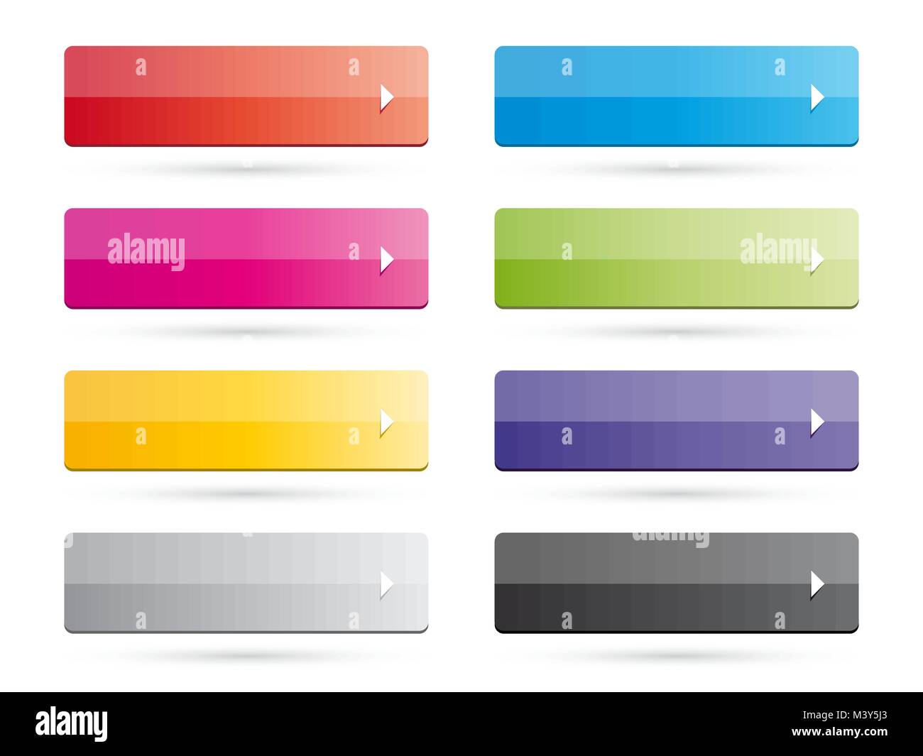 Set of Color buttons with arrows and shadow Stock Vector Image & Art ...