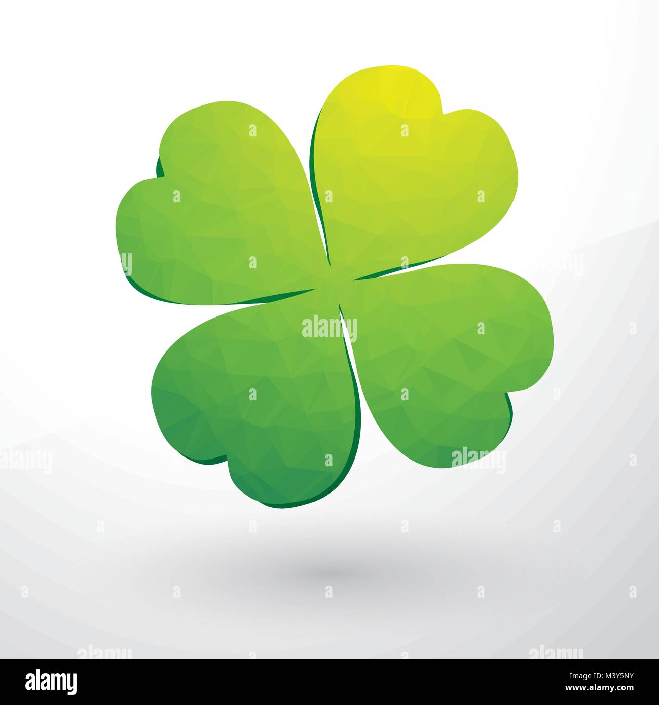 beautiful green cloverleaf composed of small triangles Stock Vector ...