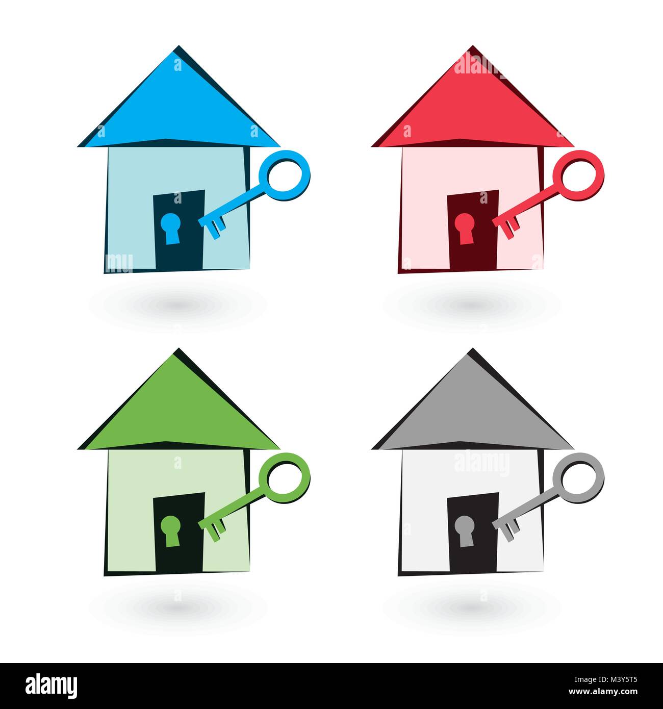 color house icon with keys Stock Vector Image & Art - Alamy
