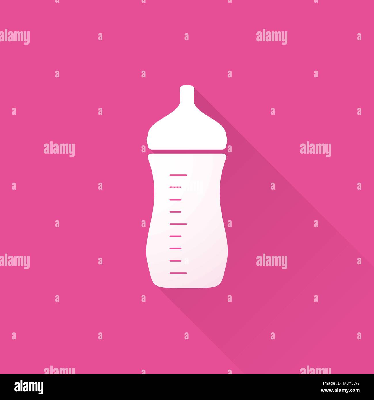 Baby bottle feeding breastfeeding on pink background Stock Vector Image ...
