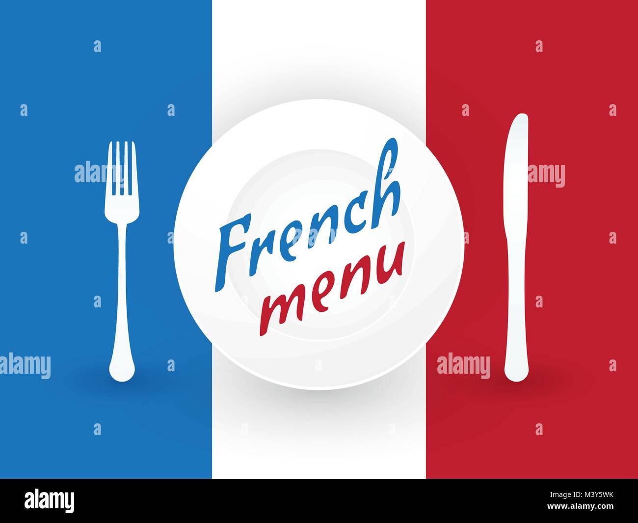 France food flag Stock Vector Images - Alamy