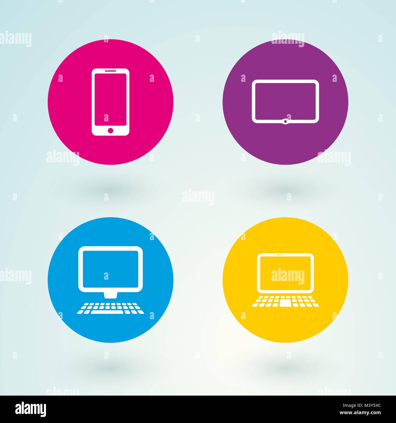 Desktop computers Stock Vector Images - Alamy