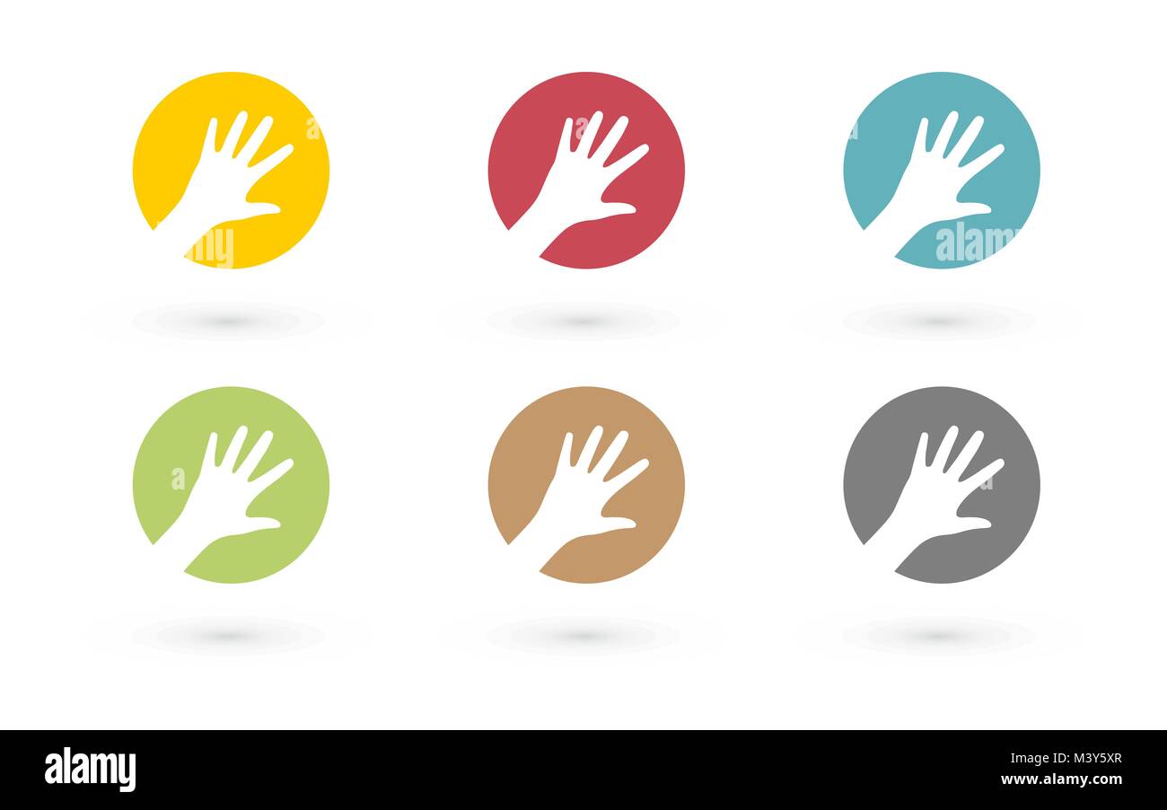 Handprint circle hi-res stock photography and images - Alamy
