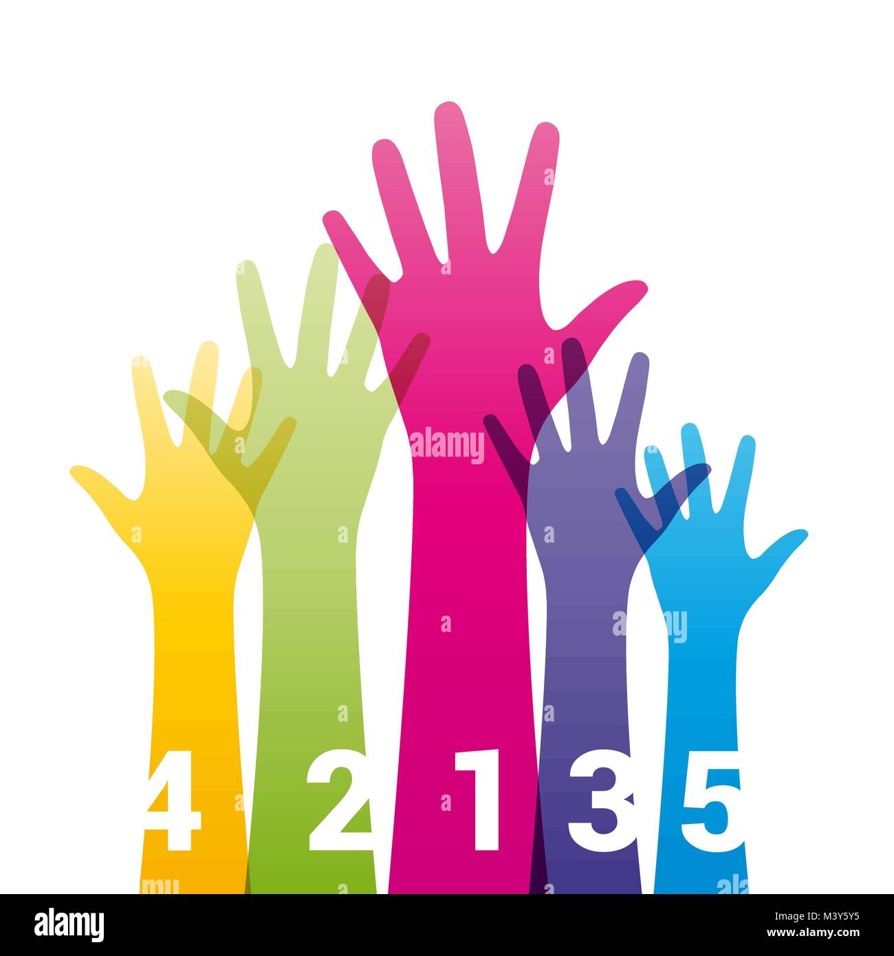 Finger and numbers Stock Vector Images - Alamy