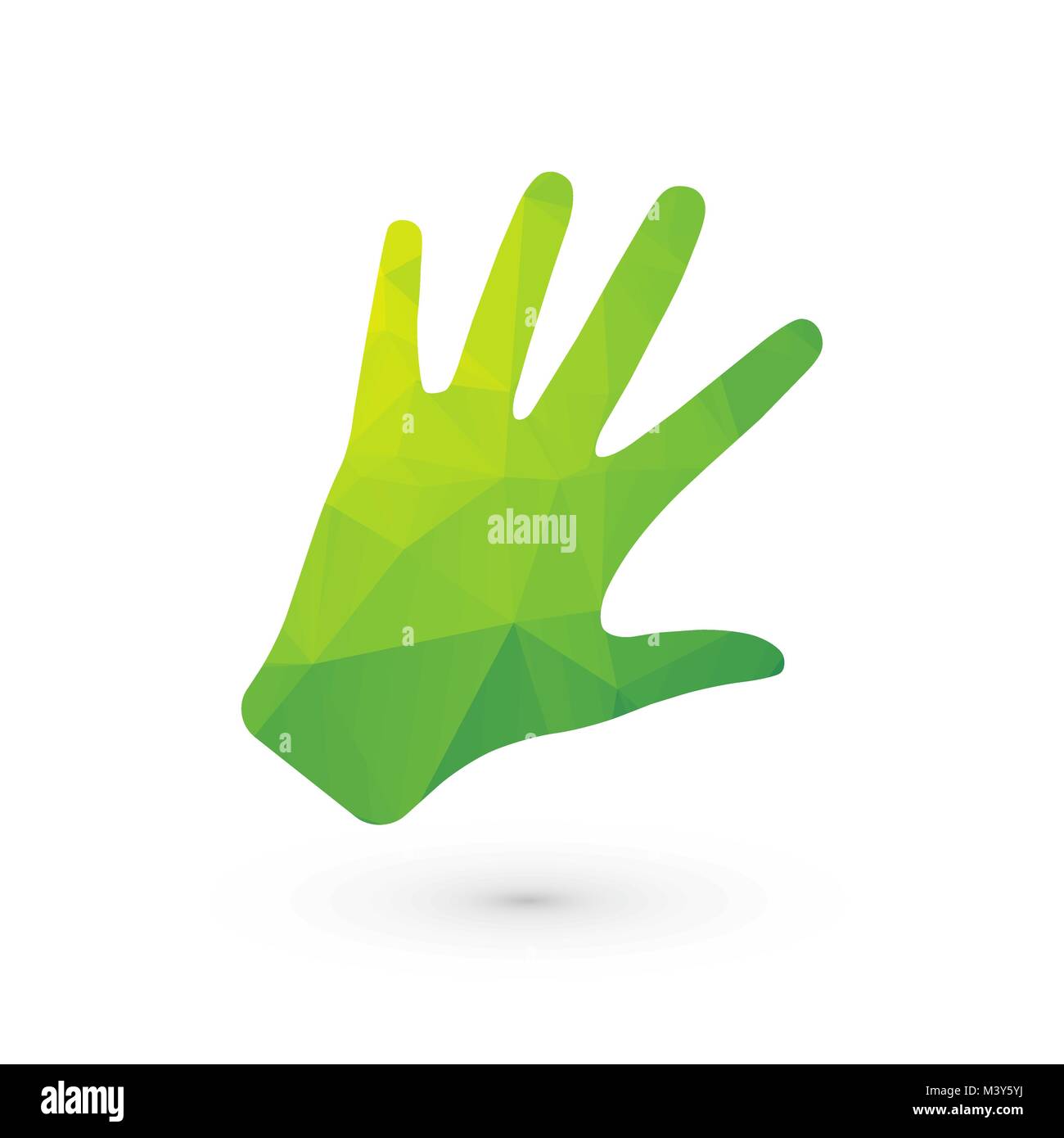 Green abstract triangles Cut Out Stock Images & Pictures - Alamy