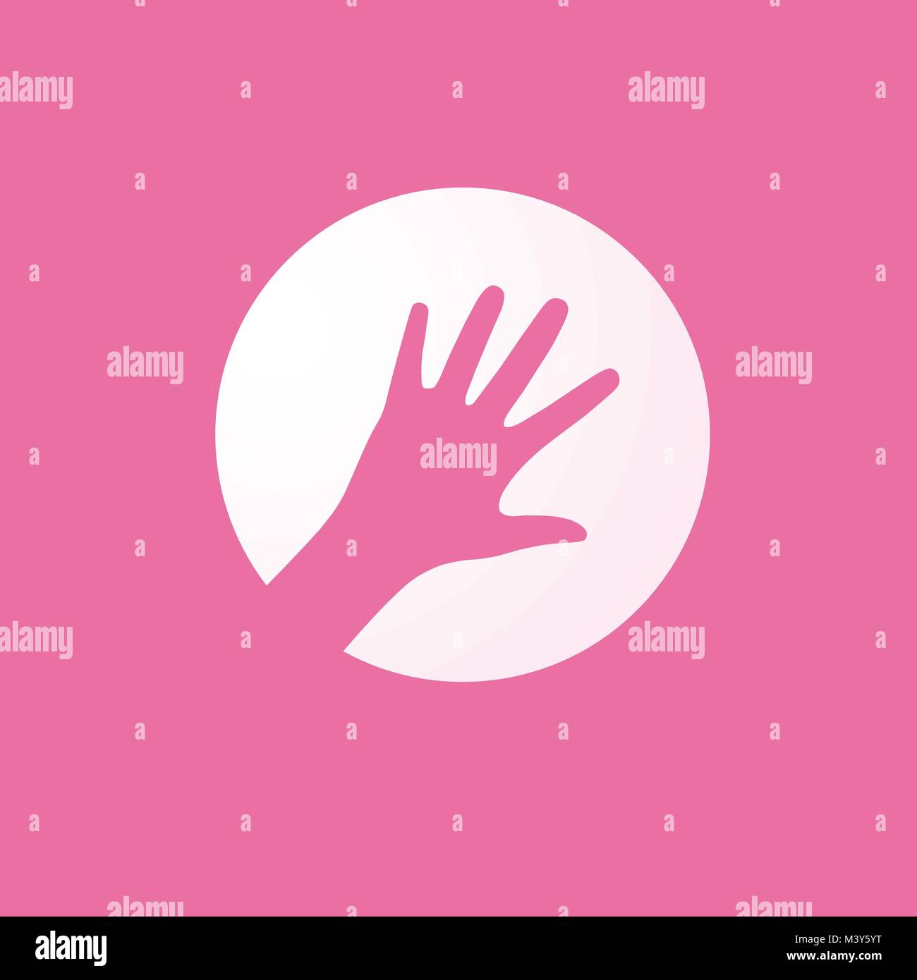 pink hand icon Stock Vector Image & Art - Alamy
