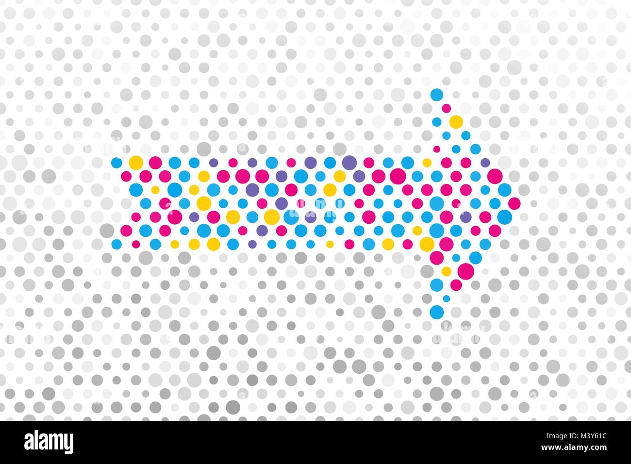 Dots arrow Stock Vector Images - Alamy