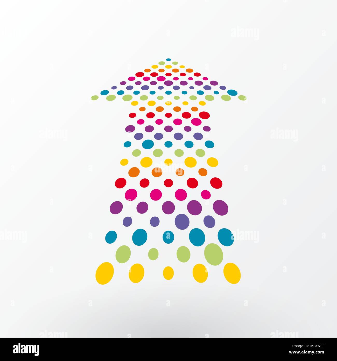 colored arrows composition of dots in perspective Stock Vector Image ...
