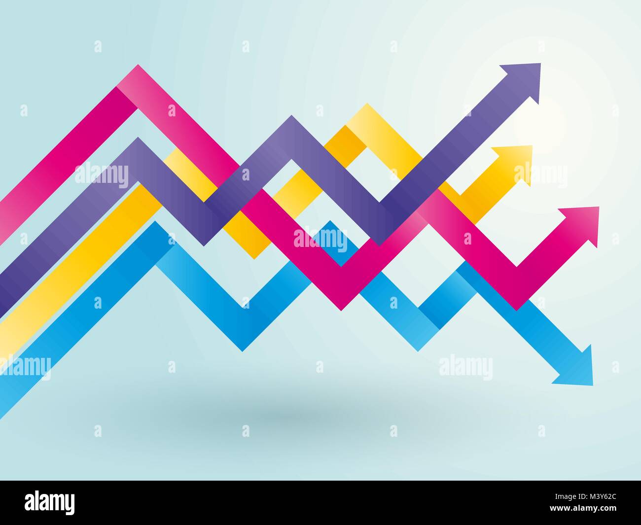 chart of colored arrows Stock Vector Image & Art - Alamy