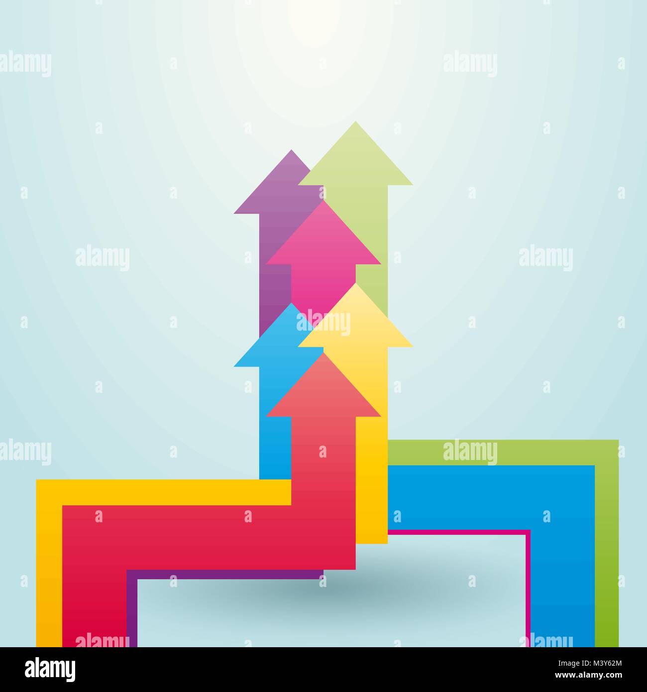 colored arrows showing upward Stock Vector Image & Art - Alamy