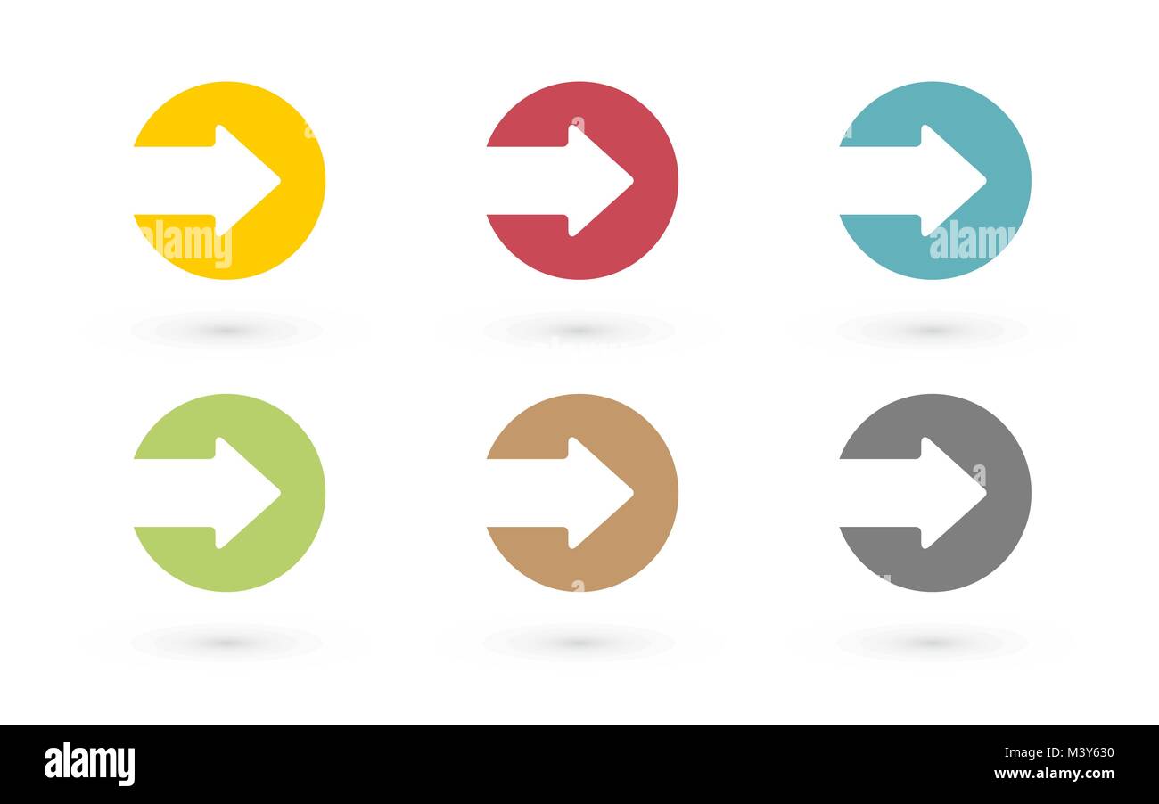 Arrow in circle right Cut Out Stock Images & Pictures - Alamy