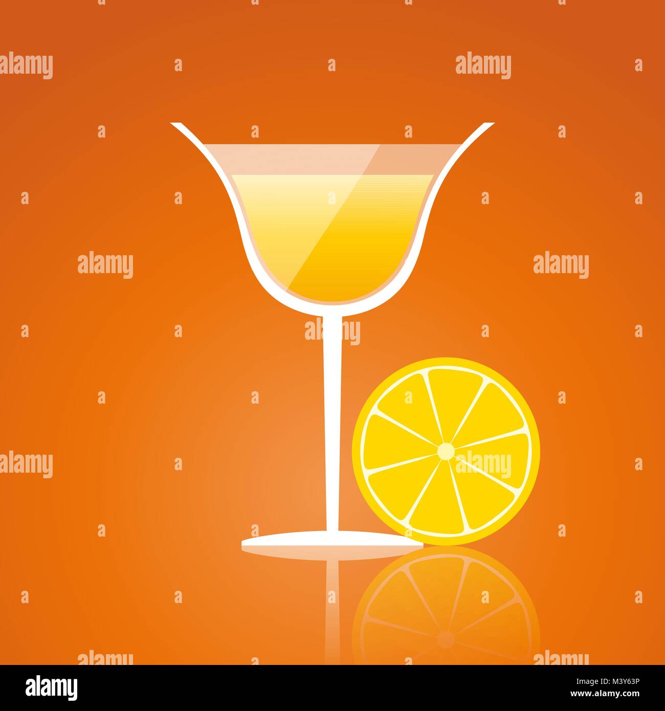 Cup cocktail drink orange Stock Vector Images - Alamy