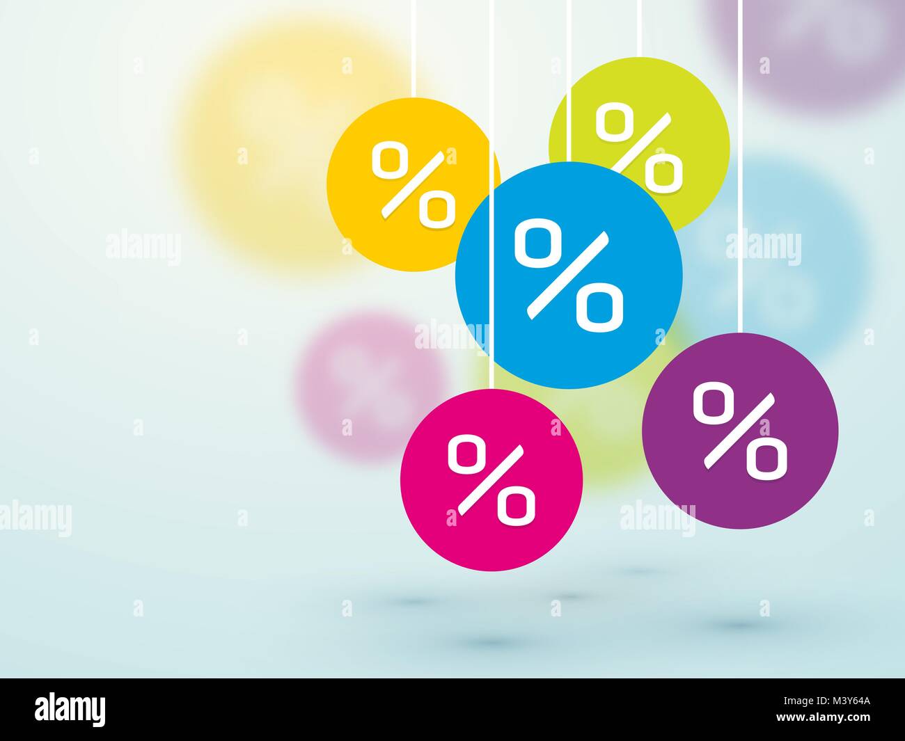 symbol percent discounts and blur icon on a background Stock Vector ...