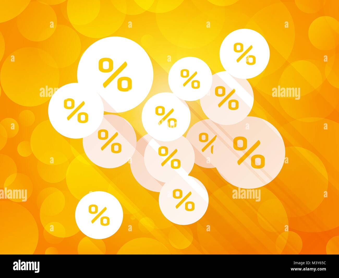 discount labels on orange summer background Stock Vector Image & Art ...