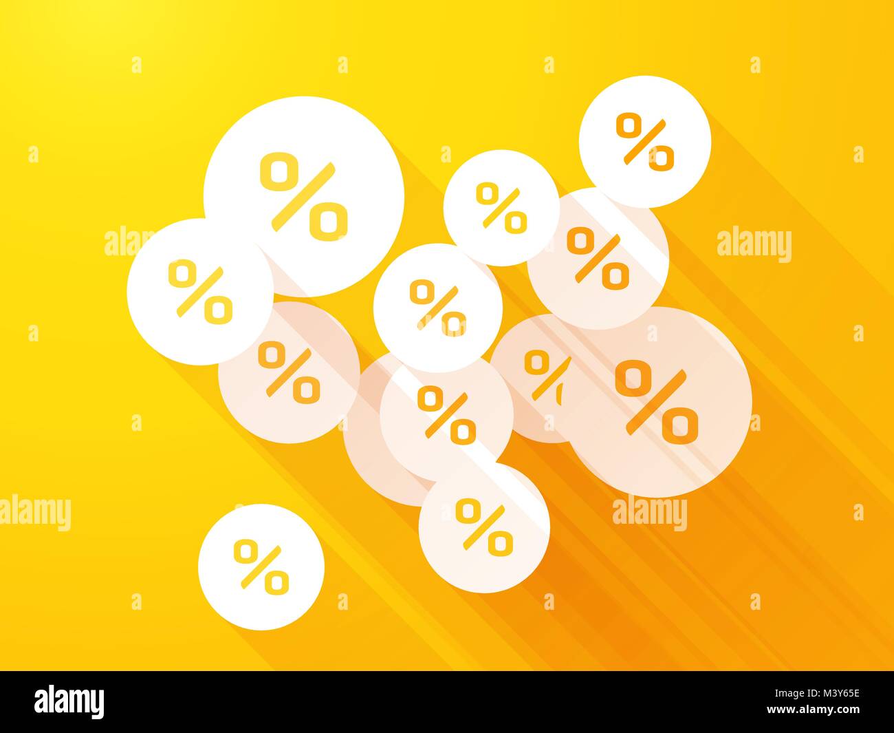 percent discounts on orange yellow background Stock Vector Image & Art ...