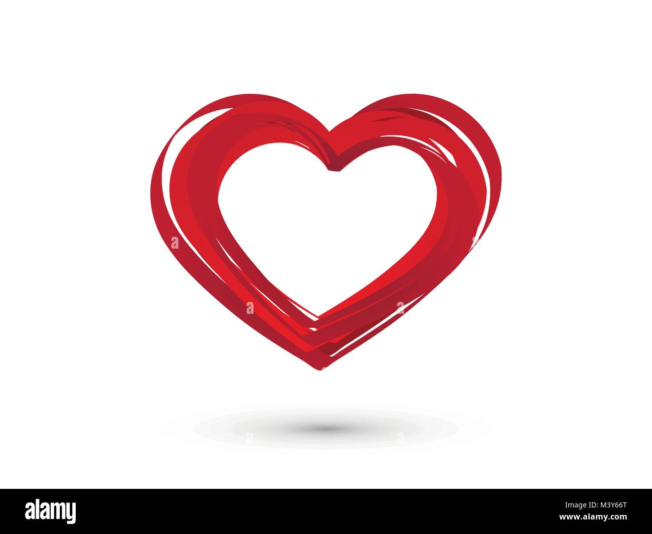 Striped red heart symbol Stock Vector Images - Alamy