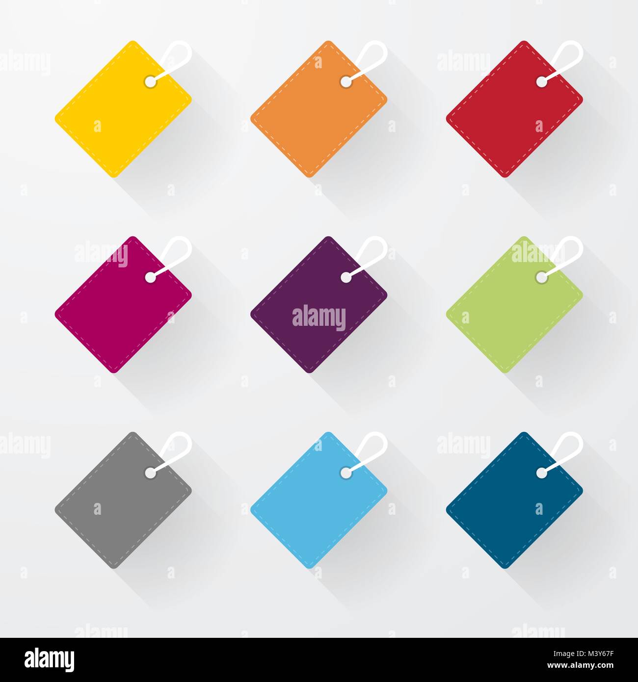 Simple colorful signs with long shadows Stock Vector Image & Art - Alamy