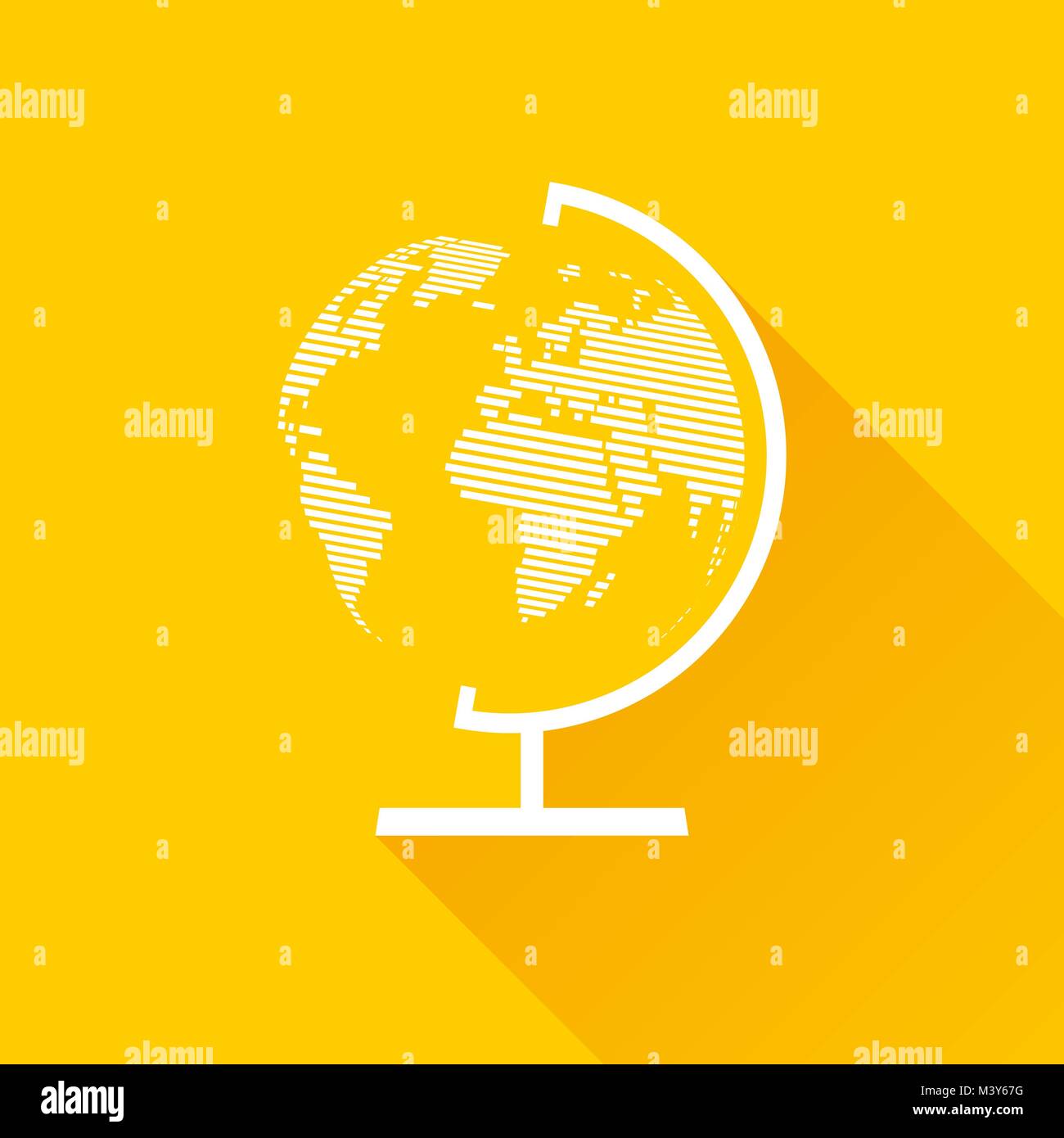 white globe yellow background Stock Vector Image & Art - Alamy