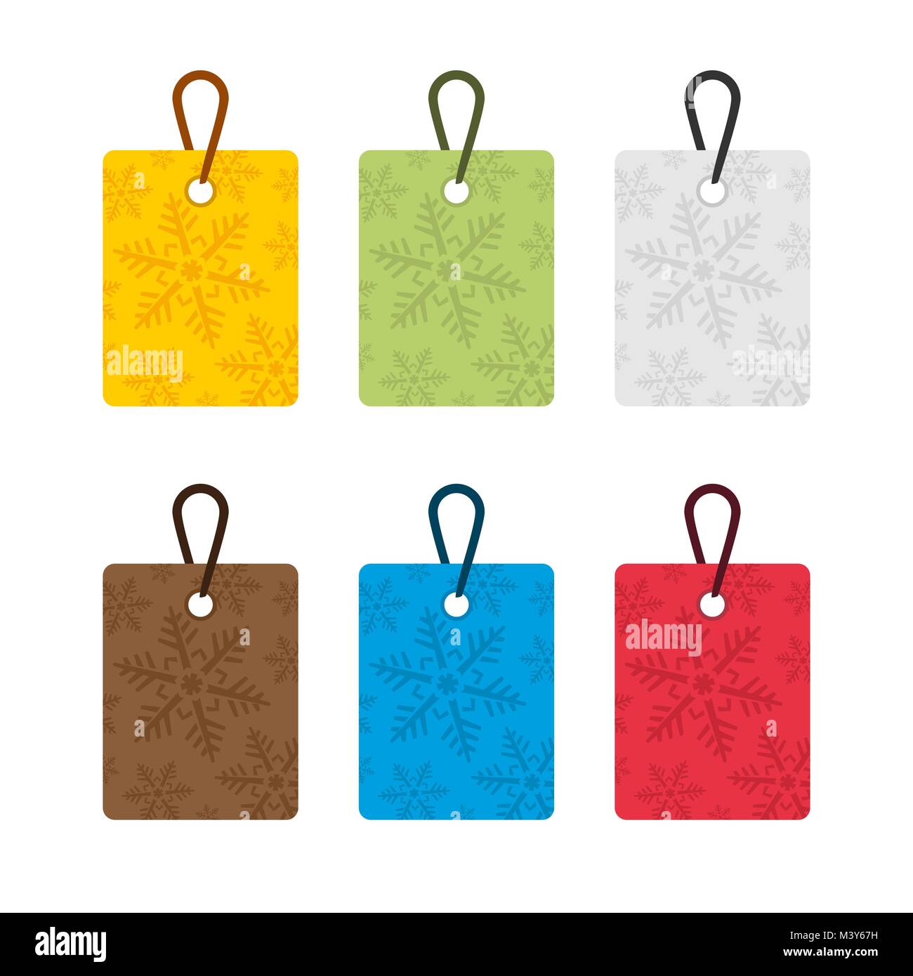 colorful tags with the motif of flakes Stock Vector Image & Art - Alamy