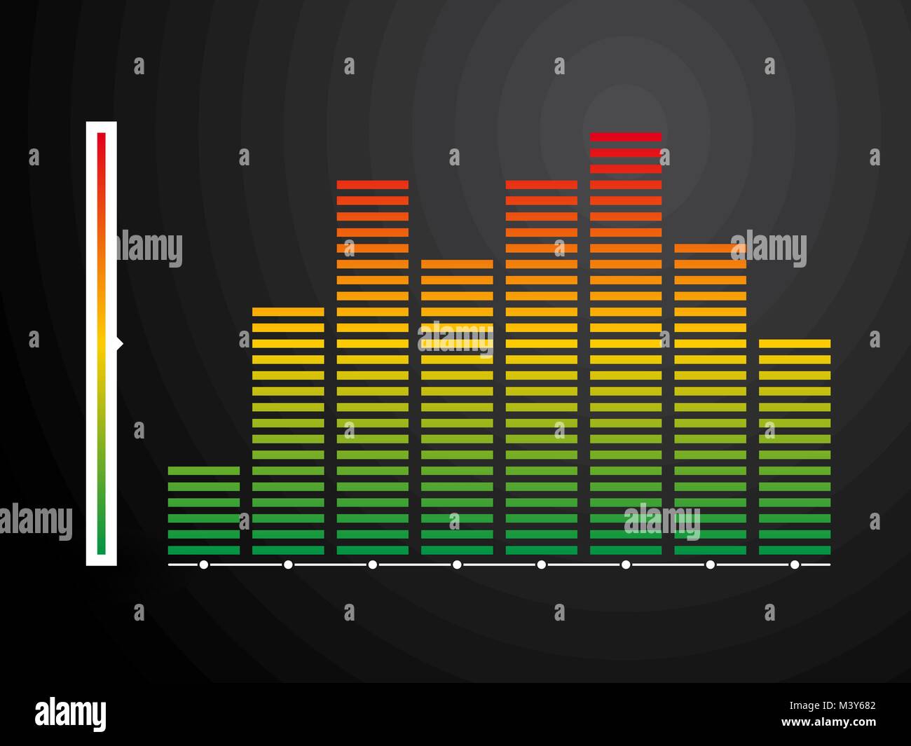 color charts with a scale on black background Stock Vector Image & Art ...