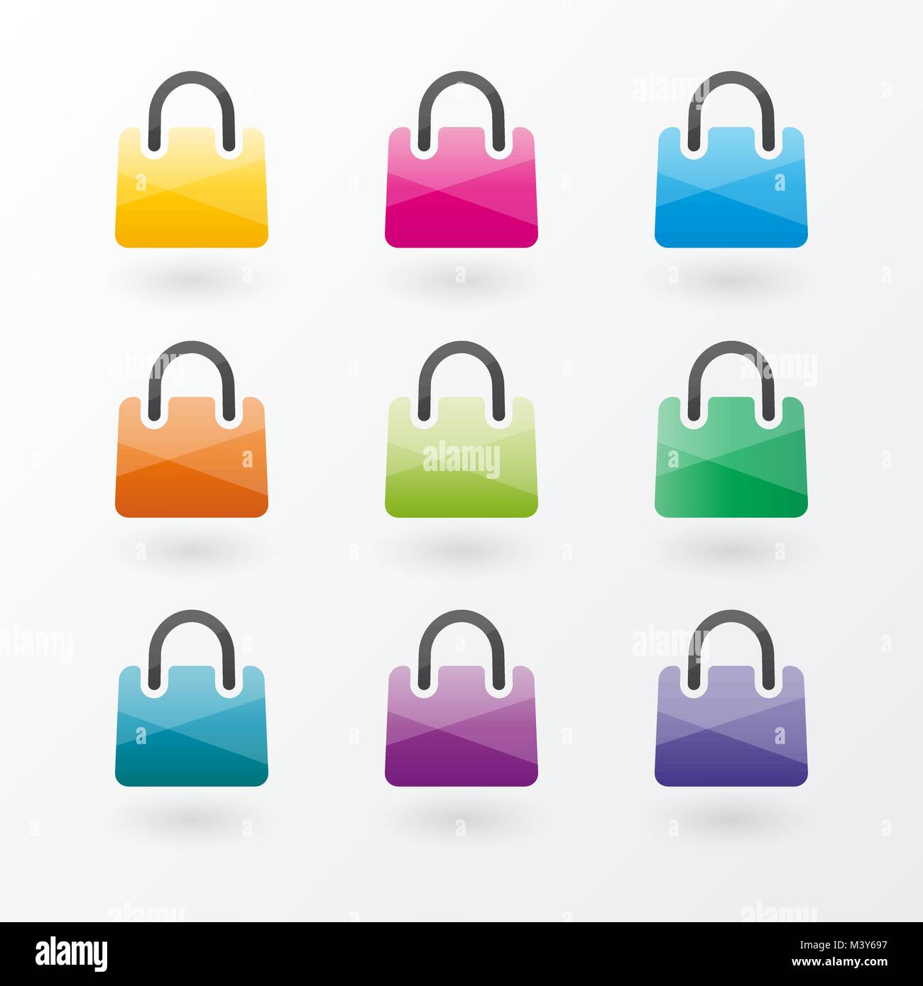 Bags icons hi-res stock photography and images - Alamy