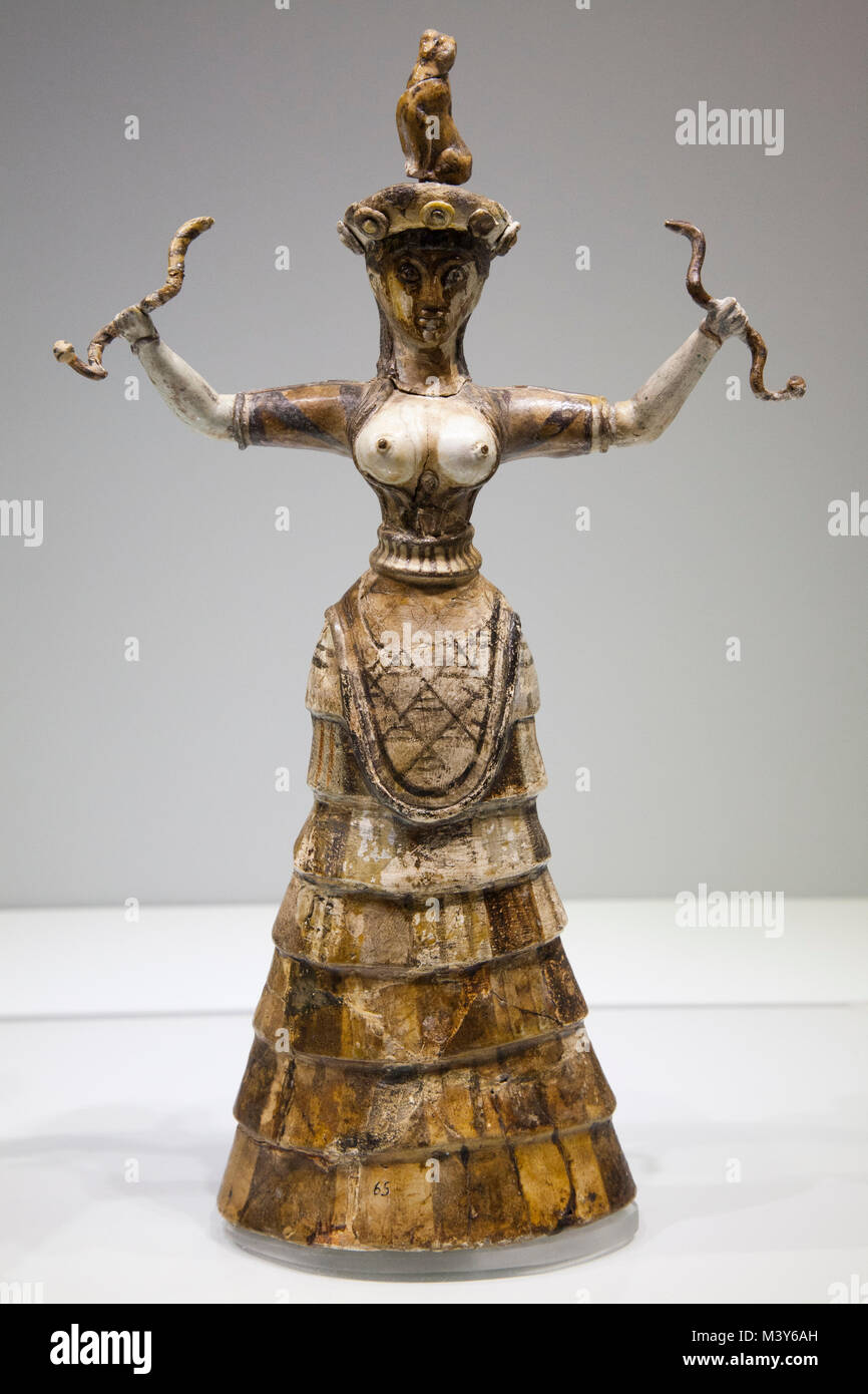 Minoan Snake Goddess From Knossos High Resolution Stock Photography and ...