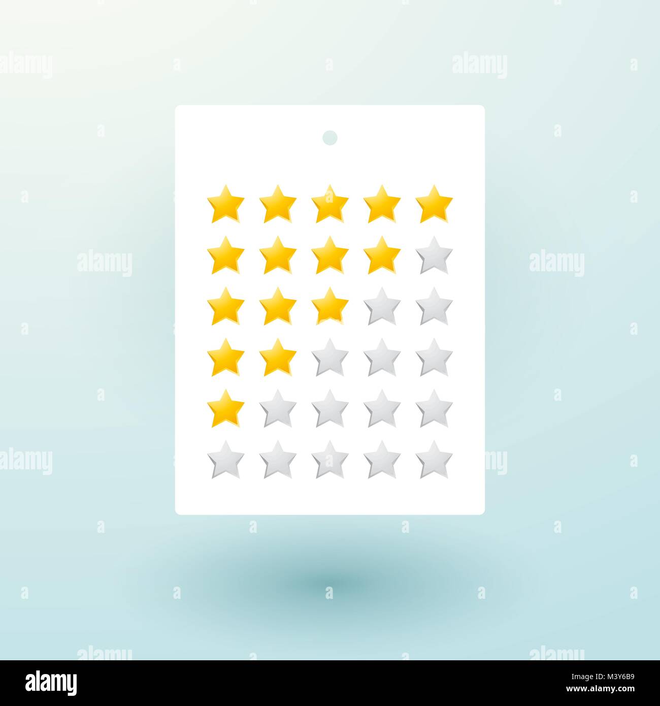 stars like scoring rating on the white plate Stock Vector Image & Art ...