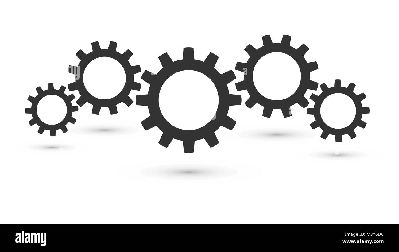 black gears icon Stock Vector Image & Art - Alamy