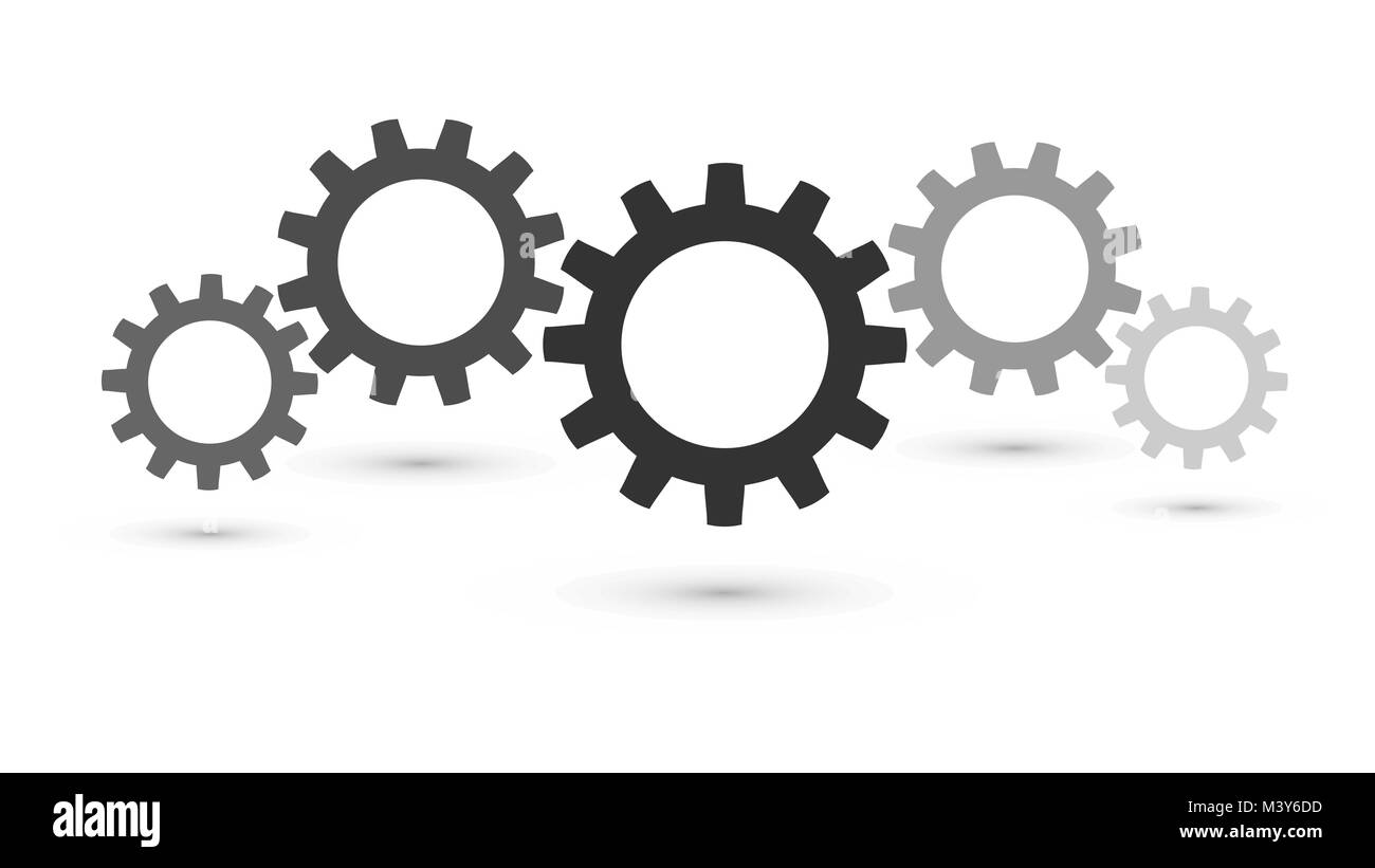 simple gears icon Stock Vector Image & Art - Alamy