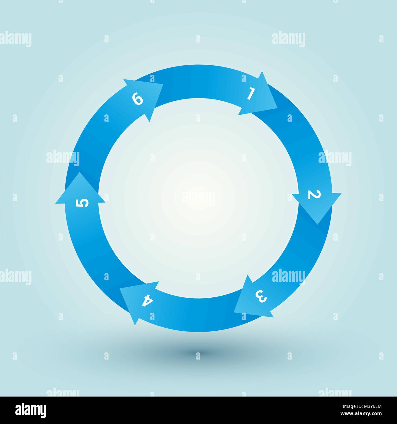 wheel of the blue numbered arrows Stock Vector Image & Art - Alamy