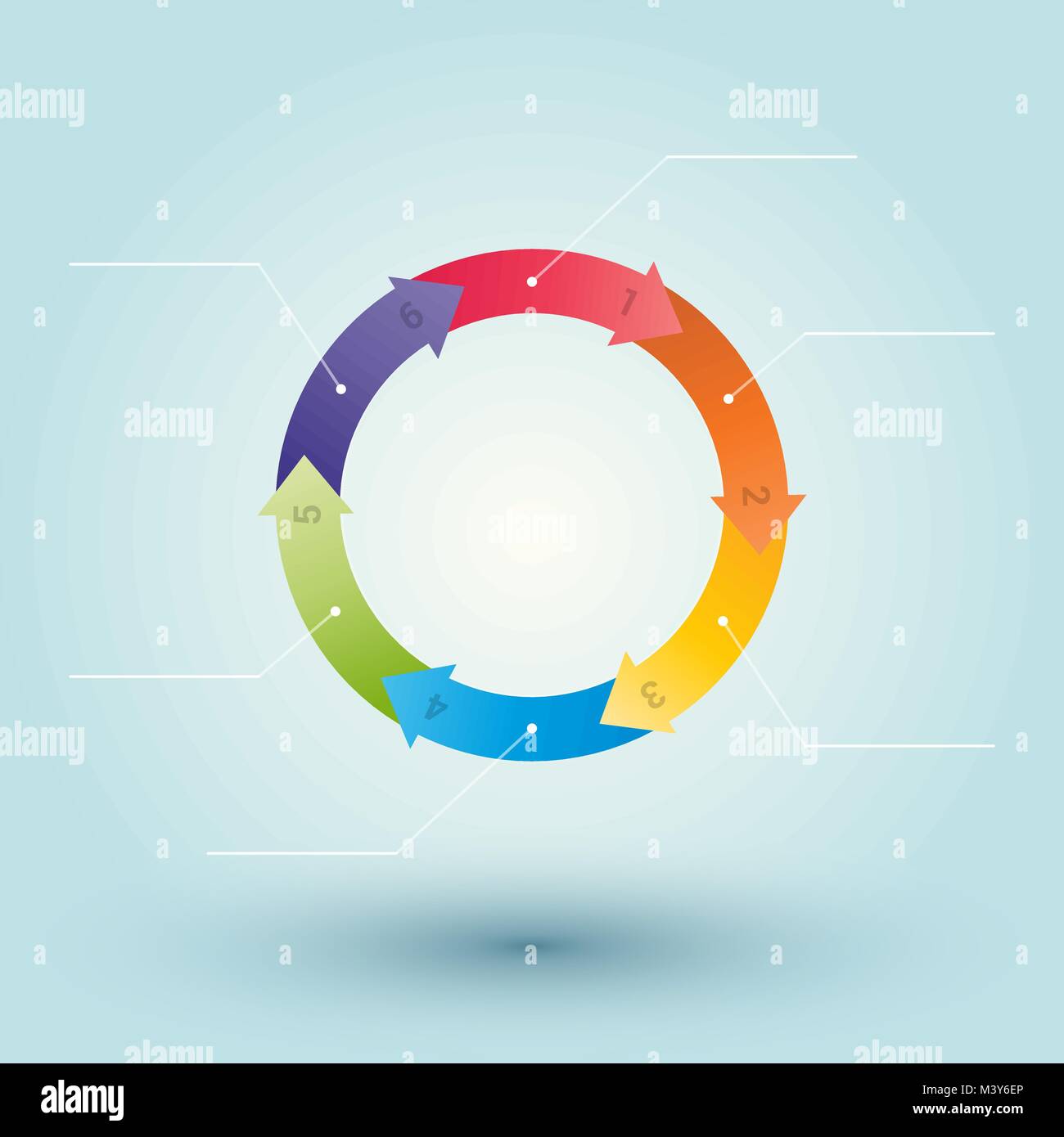 wheel from colored numbered arrows with labels Stock Vector Image & Art ...