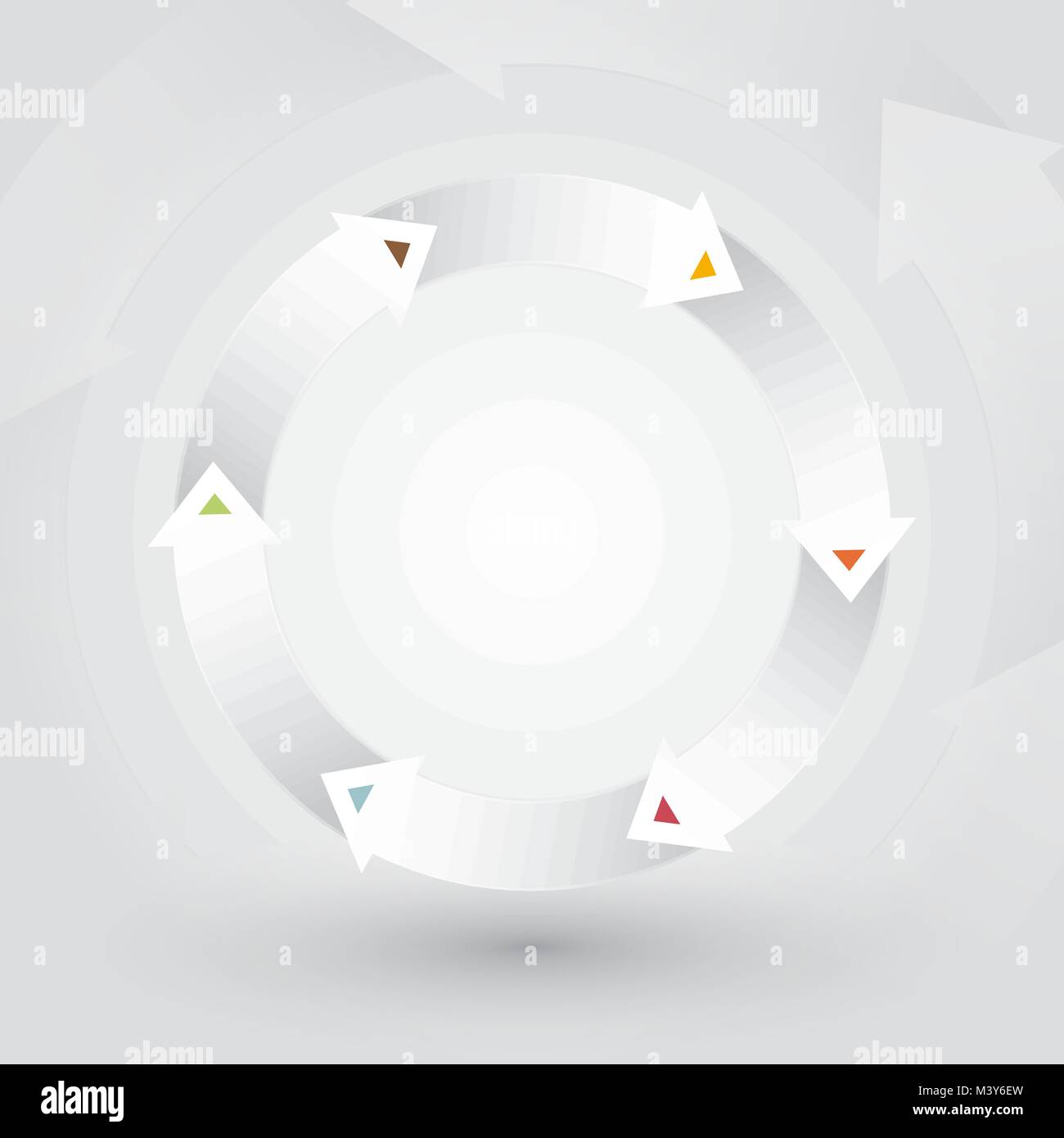 wheel of the white arrows with colorful spikes Stock Vector Image & Art ...