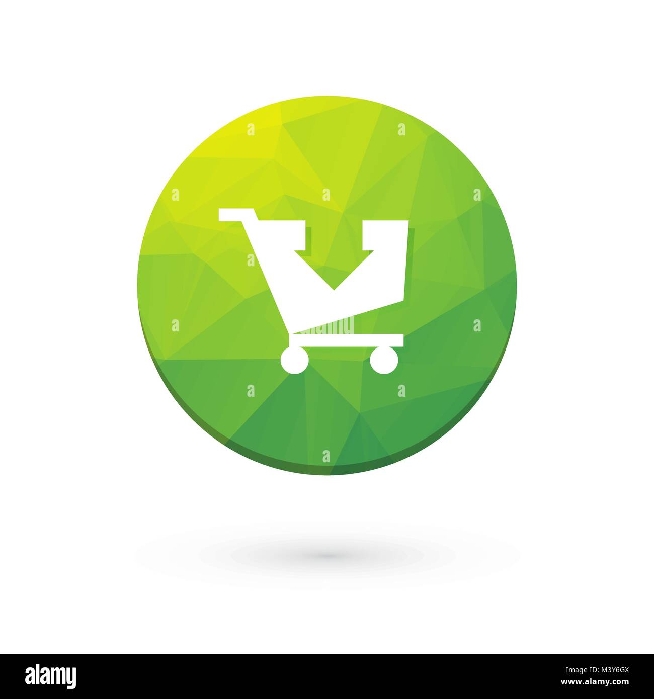 Green button shopping cart Stock Vector Image & Art - Alamy