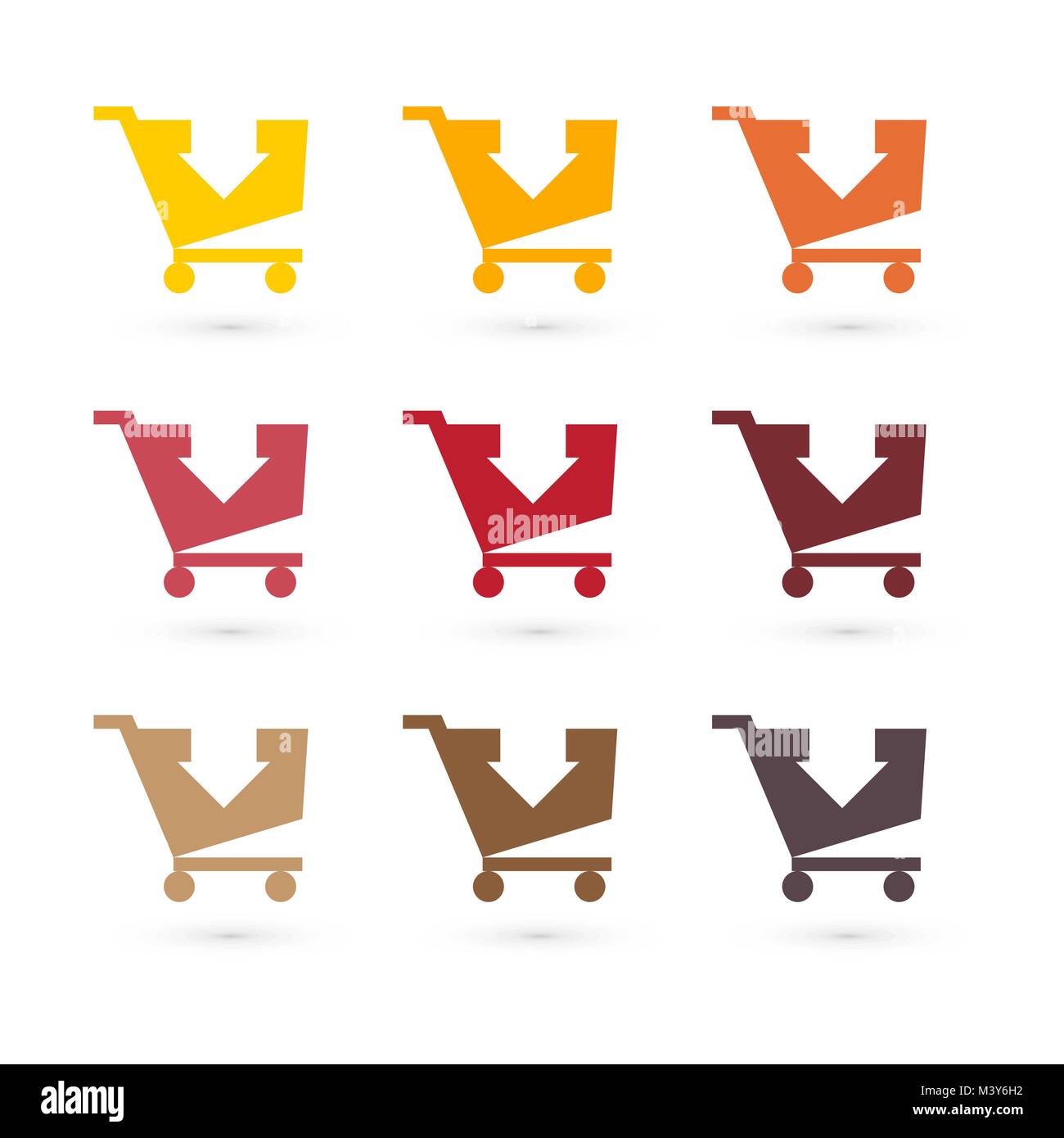 Shopping carts with at sign Cut Out Stock Images & Pictures - Alamy