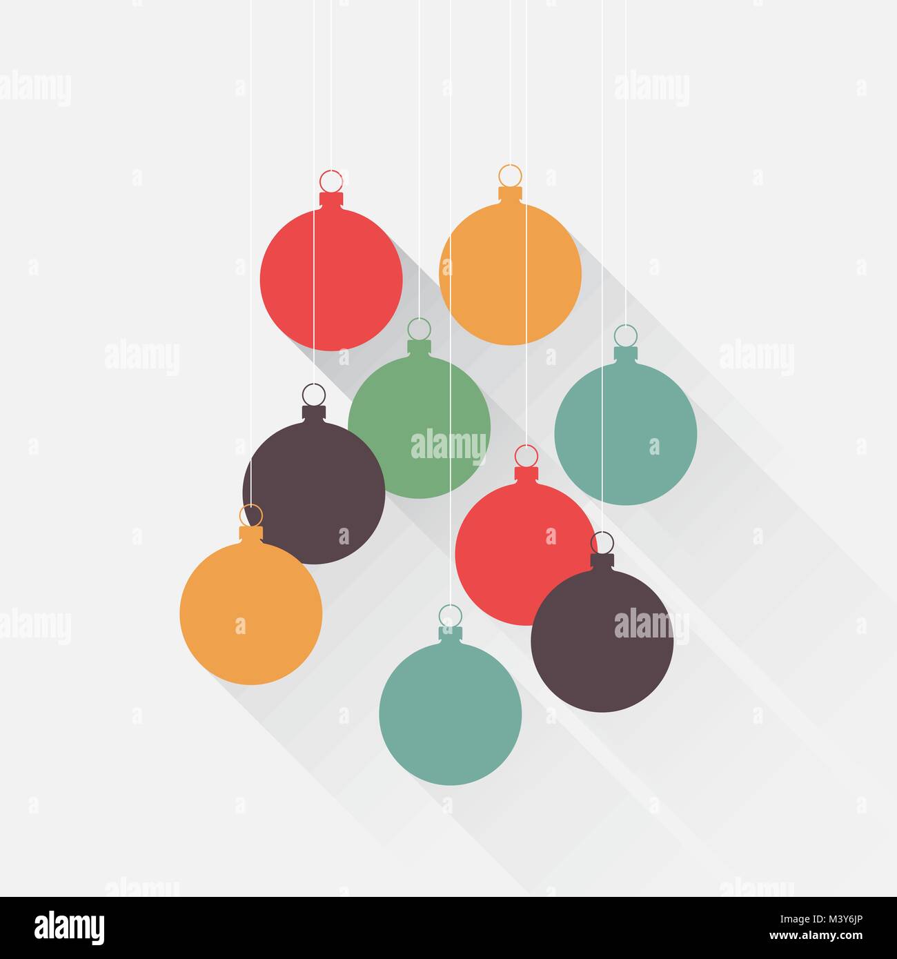 Christmas background with flat balls Stock Vector Image & Art - Alamy