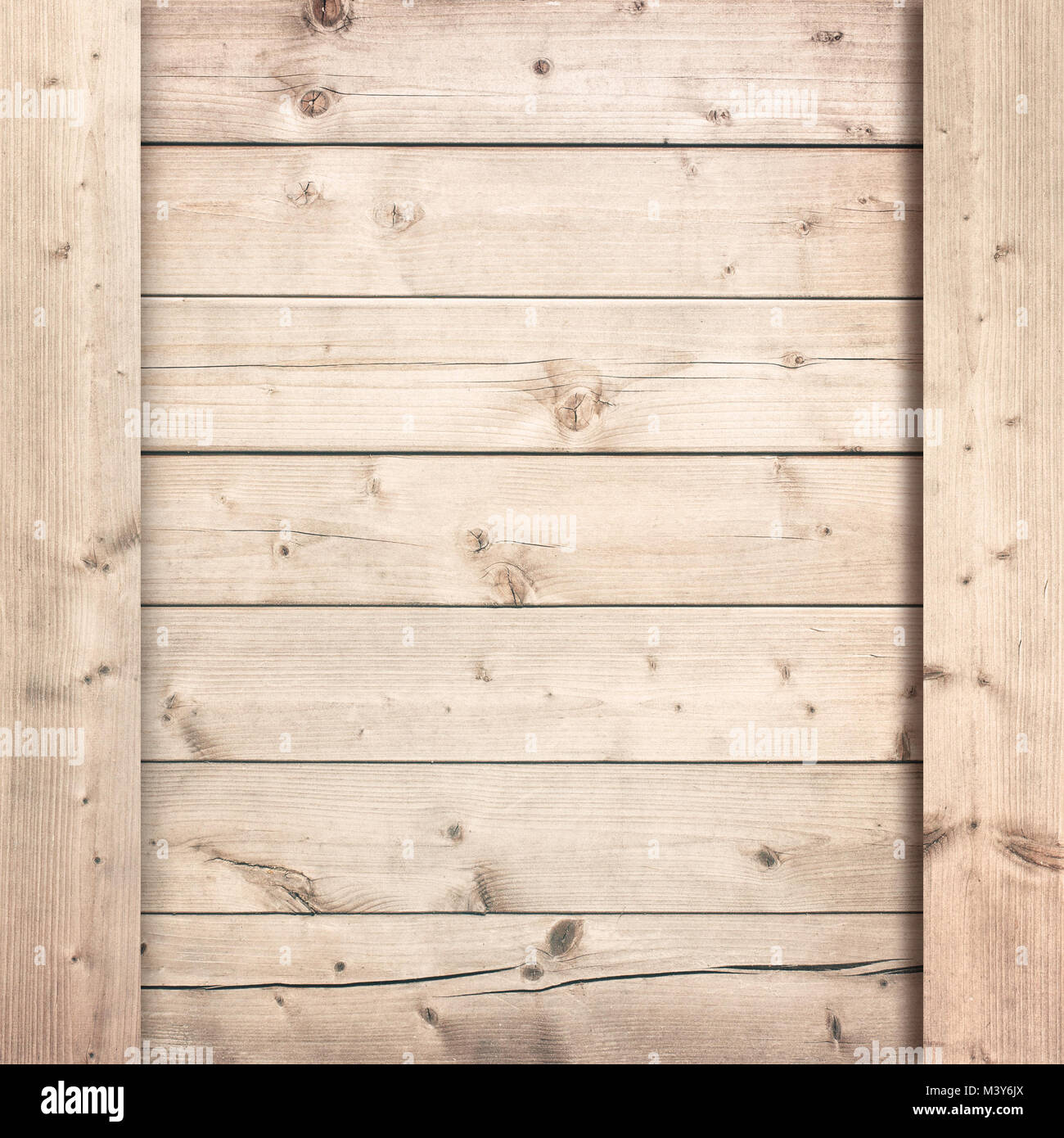 Side of old brown wooden crate, box, planks, floor or frame for text or ...