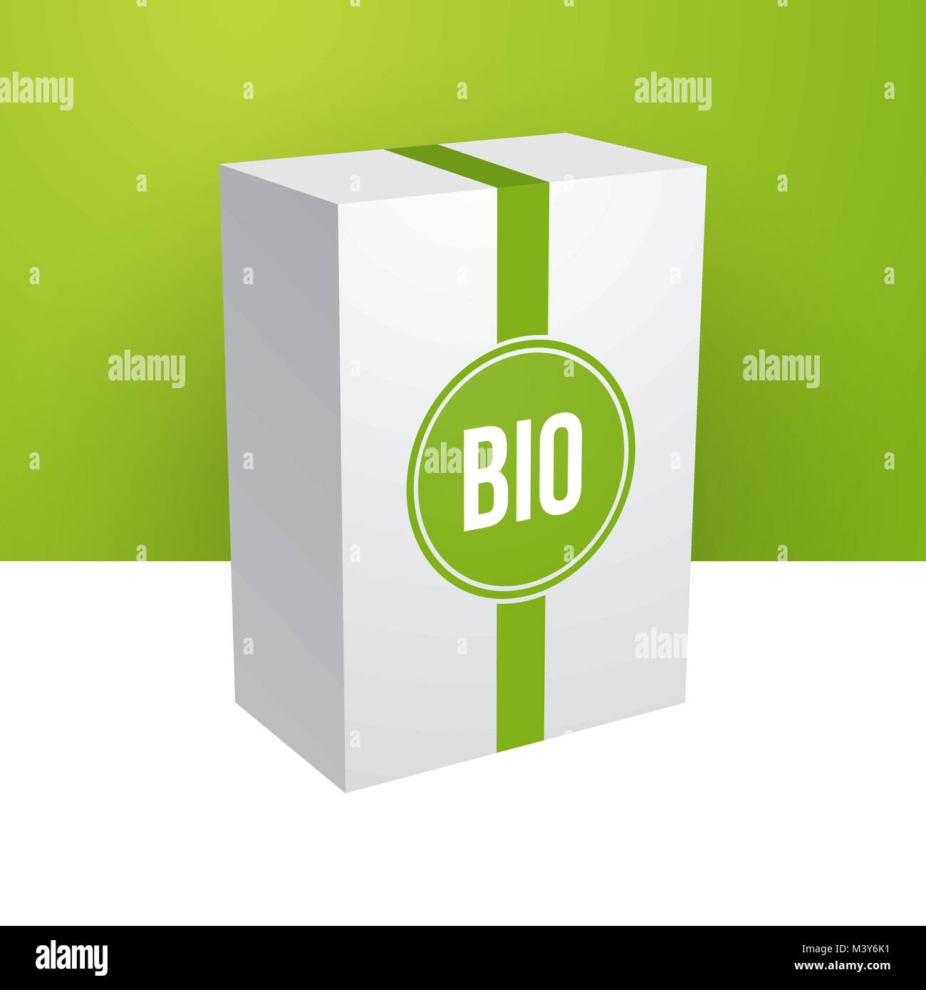 white green box with sticker bio Stock Vector Image & Art - Alamy