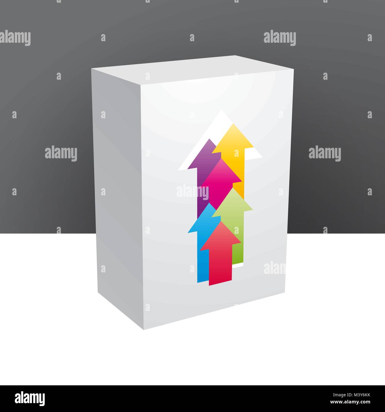 White box with colored arrows Stock Vector Image & Art - Alamy