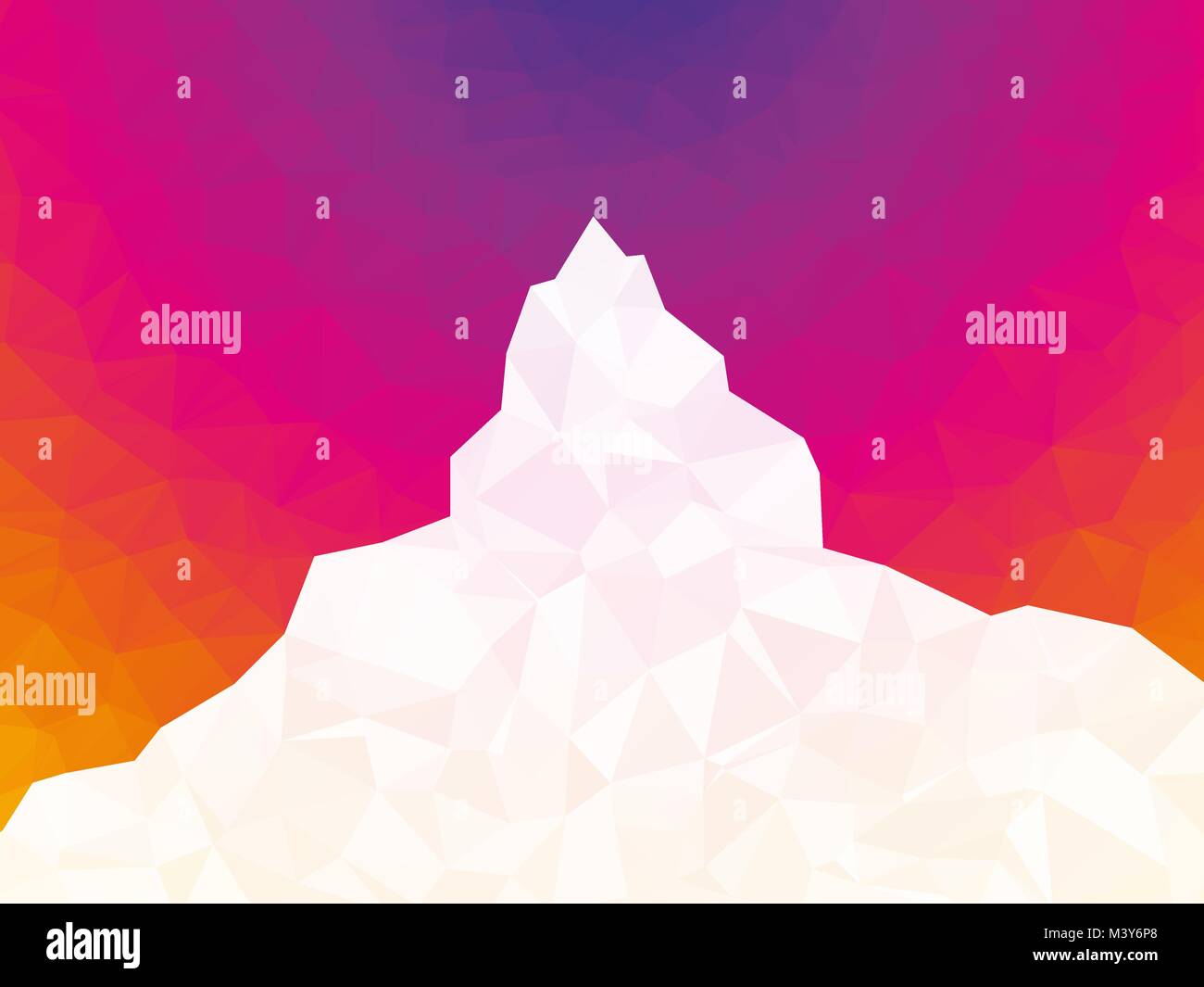 abstract white geometric mountain on color background Stock Vector ...