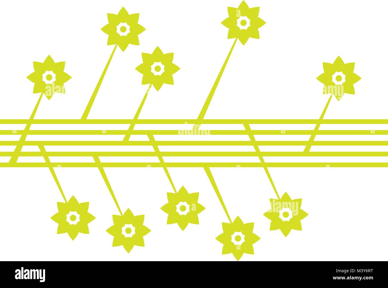 green floral motif with lines Stock Vector Image & Art - Alamy